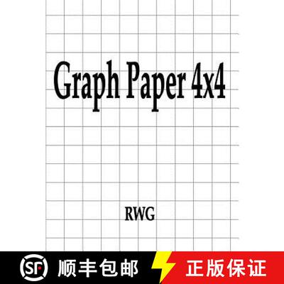 【3-4周达】Graph Paper 4x4: 100 Pages 8.5 X 11 [9780359649204]
