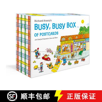 【3-4周达】Richard Scarry's Busy, Busy Box of Postcards: 100 Colorful Postcards to Save and Share [9780593580028]