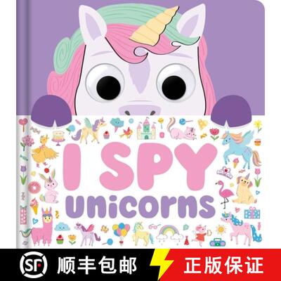 【3-4周达】精装 I Spy Unicorns: Spot Tons of Hidden Objects with Wobbly Eyes on Each Page [9781839036989]