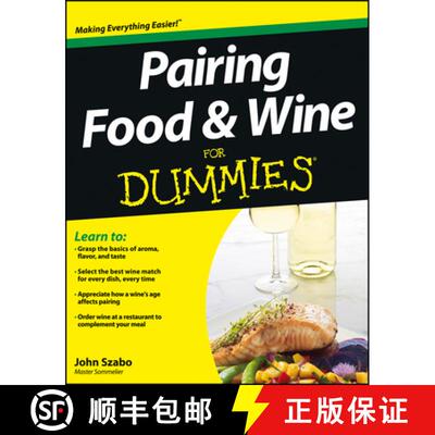 【3-4周达】Pairing Food & Wine For Dummies [Wiley生活类] [9781118399576]
