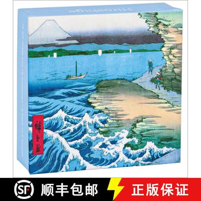 【3-4周达】Hiroshige Mini FlipTop Notecard Box: Gift Enclosures Full Color Mini Cards and Envelopes [9781623257514]