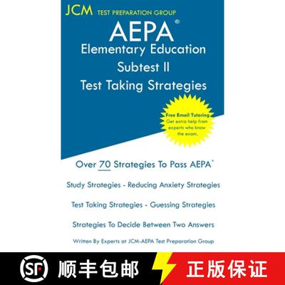 【3-4周达】AEPA Elementary Education Subtest II - Test Taking Strategies: AEPA NT103 Exam - Free Onli... [9781647683610]