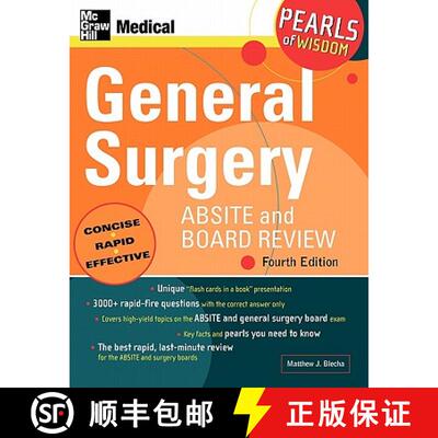 【3-4周达】General Surgery Absite and Board Review: Pearls of Wisdom, Fourth Edition: Pearls of Wisdom [9780071546874]