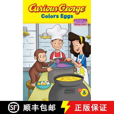 【3-4周达】Curious George Colors Eggs Early Reader: An Easter and Springtime Book for Kids [9780547315850]