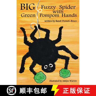 【3-4周达】Big Fuzzy Spider with Green Pompom Hands [9780998289298]