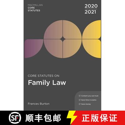 【3-4周达】Core Statutes on Family Law 2020-21 [9781352010510]