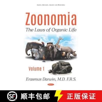 【3-4周达】精装 Zoonomia: Volume I -- The Laws of Organic Life [9781536148725]