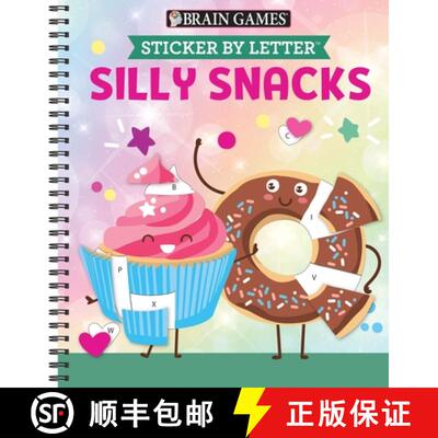 【3-4周达】Brain Games - Sticker by Letter: Silly Snacks [9781639382323]