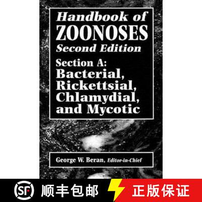【3-4周达】精装 Handbook of Zoonoses, Second Edition, Section A : Bacterial, Rickettsial, Chlamydial,... [9780849332050]