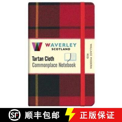 【3-4周达】精装 Wallace Modern Red:: Waverley Genuine Tartan Cloth Commonplace Pocket Notebook (9cm x... [9781849344784]