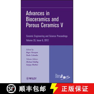 【3-4周达】精装 Advances In Bioceramics And Porous Ceramics V: Ceramic Engineering And Science Procee... [9781118205969]