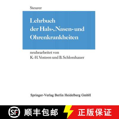【3-4周达】Lehrbuch Der Hals-, Nasen- Und Ohrenkrankheiten: Fur Studierende Und AErzte (16. Auflage 1... [9783642873119]