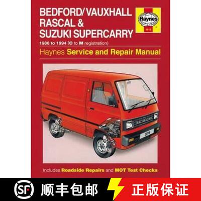 【3-4周达】Bedford/Vauxhall Rascal & Suzuki Supercarry (86 - Oct 94) Haynes Repair Manual [9780857339935]