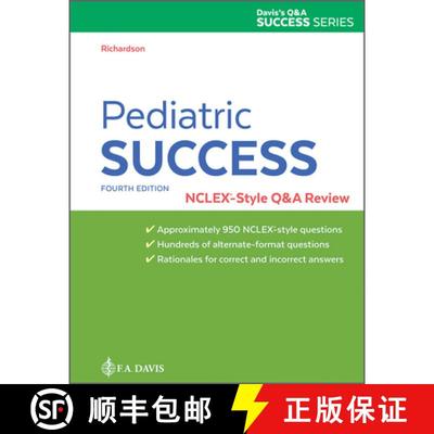 【3-4周达】Pediatric Success: NCLEX (R)-Style Q&A Review [9781719644495]