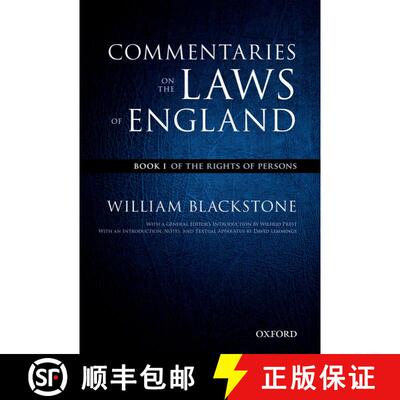 【3-4周达】The Oxford Edition of Blackstone's: Commentaries on the Laws of England: Book I: Of the Ri... [9780199600991]