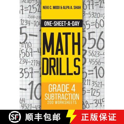 【3-4周达】One-Sheet-A-Day Math Drills: Grade 4 Subtraction - 200 Worksheets (Book 10 of 24) [9781627342117]