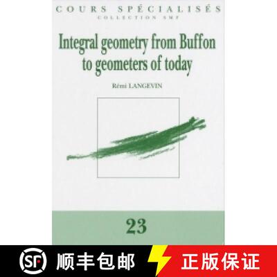 预订 精装 Integral geometry from Buffon to geometers of today 法国数学学会 [9782856298220]