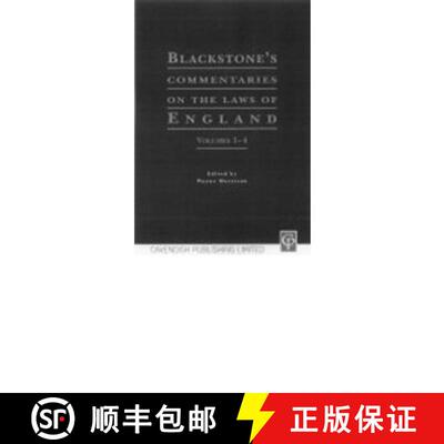 【3-4周达】Blackstone's Commentaries on the Laws of England Volumes I-IV [9781859414828]