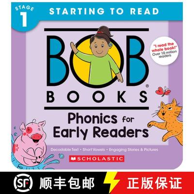 【3-4周达】Bob Books - Phonics for Early Readers Box Set Phonics, Ages 4 and Up, Kindergarten (Stage ... [9781339023847]