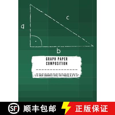 【3-4周达】Graph Paper Composition: QUAD RULED 5x5, 0.20 inch size, 1/5 inch Grid paper notebook 110 ... [9782066639219]