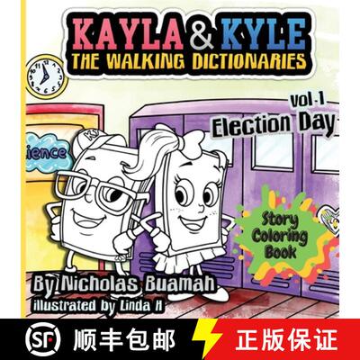 【3-4周达】Kayla and Kyle Story Coloring Book - Election Day [9781733068185]