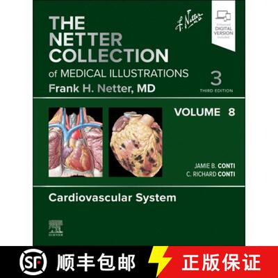 【3-4周达】精装 The Netter Collection of Medical Illustrations: Cardiovascular System, Volume 8 [9780323881296]