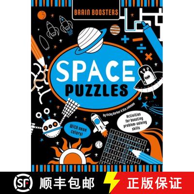 【3-4周达】Brain Boosters Space Puzzles (with Neon Colors) Learning Activity Book for Kids: Activitie... [9781953344441]