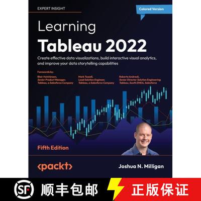 预订 Learning Tableau 2022 - Fifth Edition: Create effective data visualizations, build interactive v... [9781801072328]
