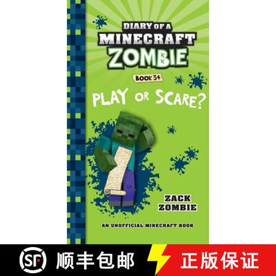 【3-4周达】精装 Diary of a Minecraft Zombie Book 34: Play or Scare [9781965347492]