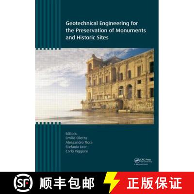 【3-4周达】精装 Geotechnical Engineering for the Preservation of Monuments and Historic Sites: Worksh... [9781138000551]