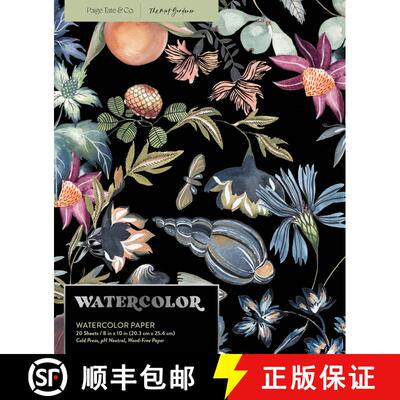 【3-4周达】精装 Watercolor Notepad – 20 sheets / 40 pages of Watercolor Paper, 8x10 in, 200 GSM, (Bl... [9781958803615]