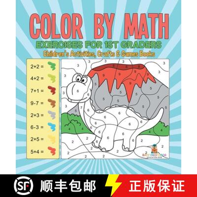 【3-4周达】精装 Color by Math Exercises for 1st Graders | Children's Activities, Crafts & Games Books [9798869419620]