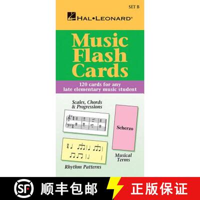 【3-4周达】Music Flash Cards - Set B: Hal Leonard Student Piano Library [9780793577767]
