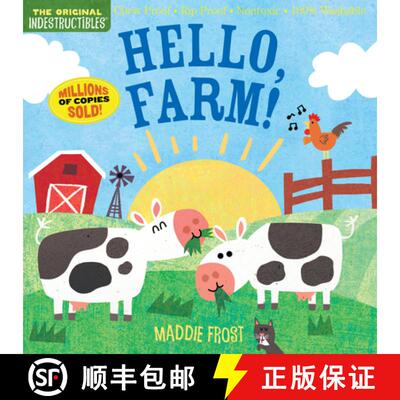 【3-4周达】Indestructibles: Hello, Farm!: Chew Proof - Rip Proof - Nontoxic - 100% Washable (Book for... [9781523504671]