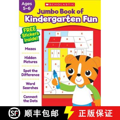 【3-4周达】Jumbo Book of Kindergarten Fun Workbook [9781338169447]