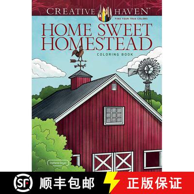 预订 Creative Haven Home Sweet Homestead Coloring Book [9780486855806]