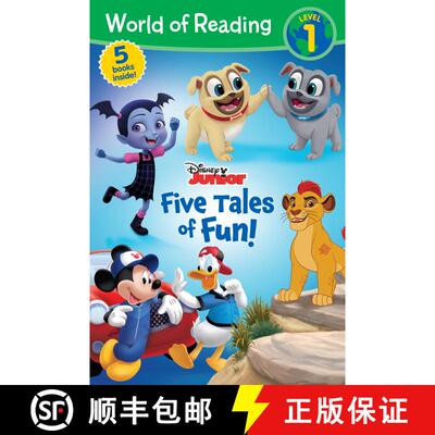 【3-4周达】World of Reading: Disney Junior: Five Tales of Fun!-Level 1 Reader Bindup [9781368019095]