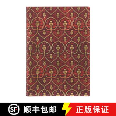【3-4周达】Red Velvet MIDI Unlined Softcover Journal, 176pg, 100gsm, Velvet Dalmatic Collection by Pa... [9781439796320]
