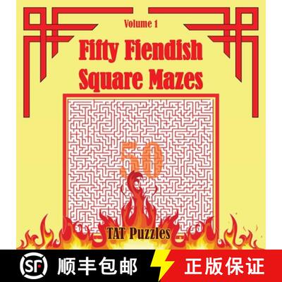 【3-4周达】Fifty Fiendish Square Mazes [9781925332940]