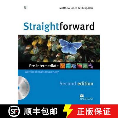 【3-4周达】精装 Straightforward 2nd Edition Pre-Intermediate Level Workbook with key & CD Pack: Workb... [9780230423169]