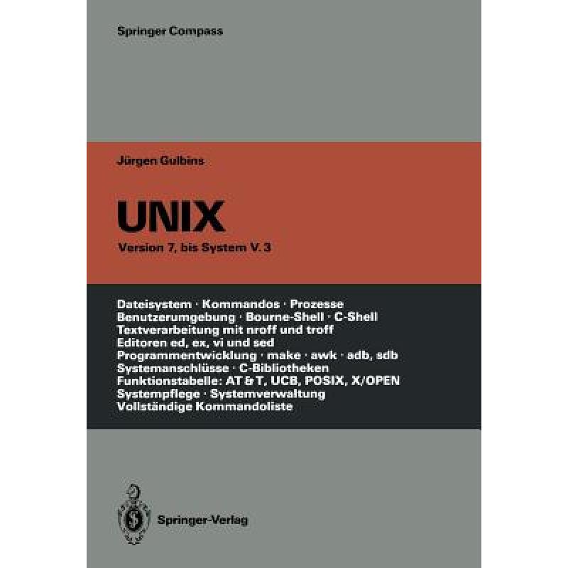 预订 Unix: Eine Einführung in Begriffe U...[9783642971105]_虎窝淘