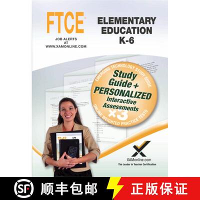 【3-4周达】FTCE Elementary Education K-6 Book and Online [9781607874423]