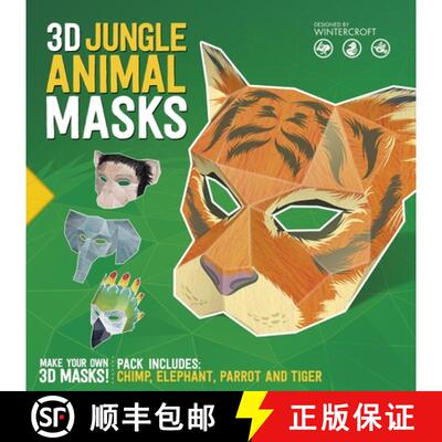3D Jungle Animal Masks: Designed by Wintercroft [9781783122639]