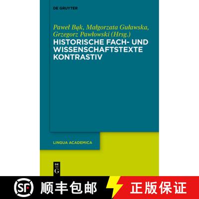 【3-4周达】精装 Historische Fach- Und Wissenschaftstexte Kontrastiv [9783111328799]