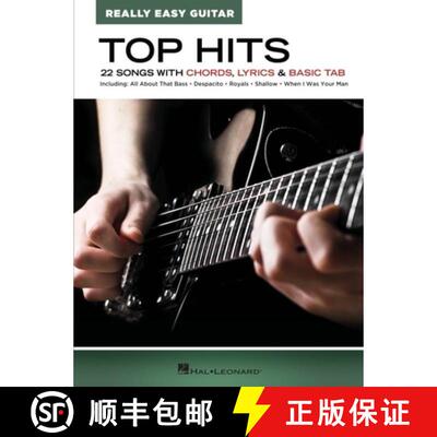 【3-4周达】Top Hits - Really Easy Guitar: 22 Songs with Chords, Lyrics & Basic Tab [9781540063069]