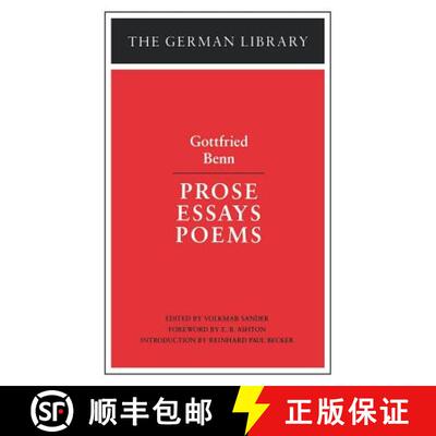 【3-4周达】Prose Essays Poems: Gottfried Benn [9780826403117]