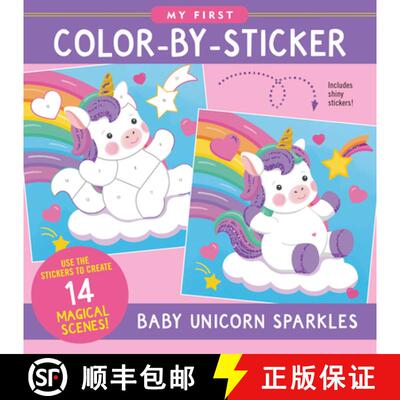 【3-4周达】My First Color-By-Sticker Book - Baby Unicorn Sparkles [9781441347084]