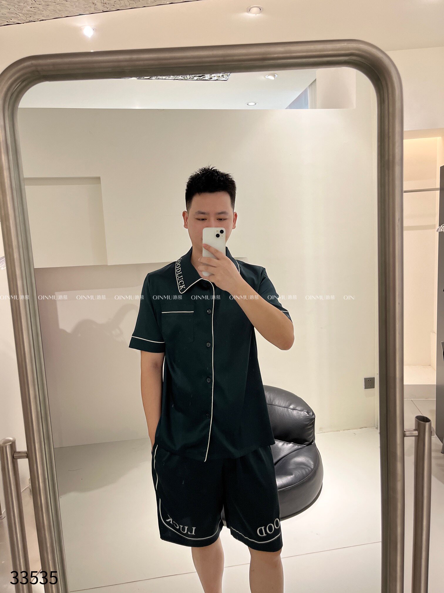 男士睡衣冰雪丝短袖短裤简约时尚高级感可外穿家居服套装