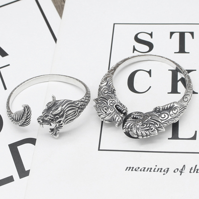 中国龙貔貅复古时尚风手环包邮