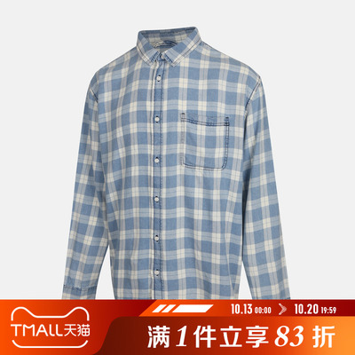VANS范斯男子Lawson Vintage Indigo运动休闲长袖衬衫VN000U56HEC